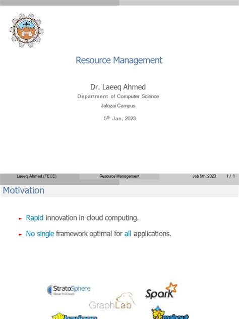 lecture8 resource management pdf computer cluster apache hadoop