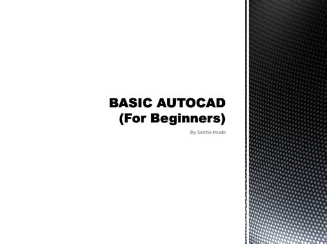 SOLUTION Autocad Tutorial Part1 Studypool