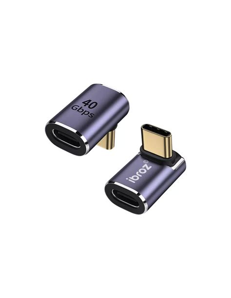 Usb C To Usb C Right Angle Adapter Gbs Transfer W Charge Ibroz