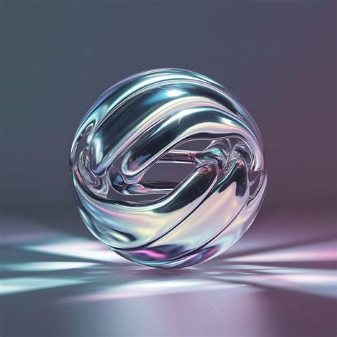 3d Render Of Glass Object With Dispersion And Iridescent Effects Light Splitting Luxury And