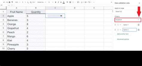 How To Add A Drop Down List In Google Sheets Spreadcheaters