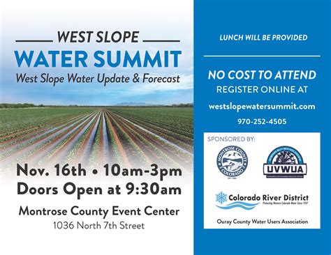 West Slope Water Info