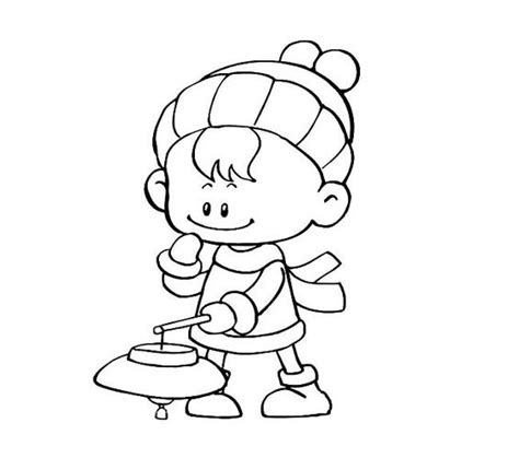 男孩提灯笼简笔画 简笔画图片大全 普车都