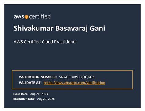 Shivakumar Gani On Linkedin Awscertification Cloudjourney