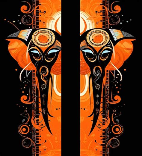 Premium Ai Image African Tribal Designs Illustration In The Style Of