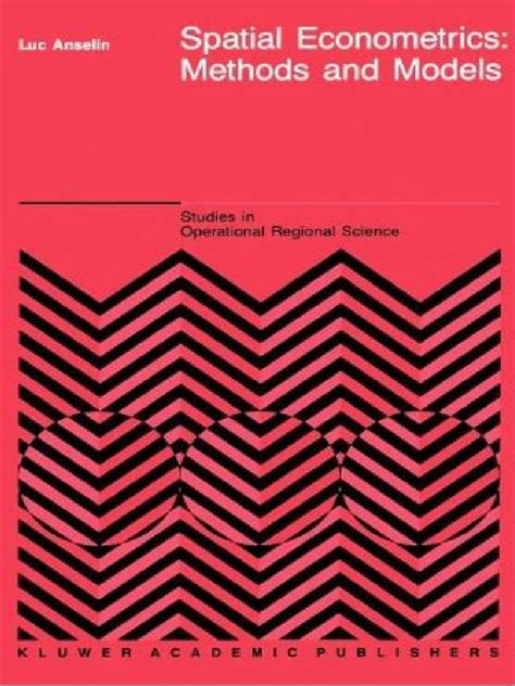 spatial econometrics methods and models pdfdrive pdf