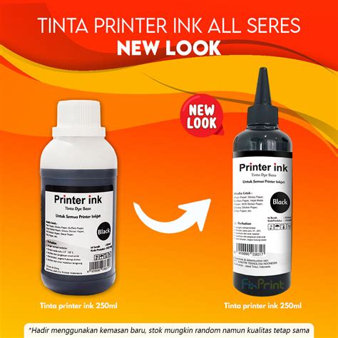 Jual Tinta Refill Printer Ink 250ml Black Tinta Botol Dye Base Printer Cann Epsn Brothr Shopee