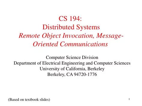 ppt cs 194 distributed systems remote object invocation message oriented communications