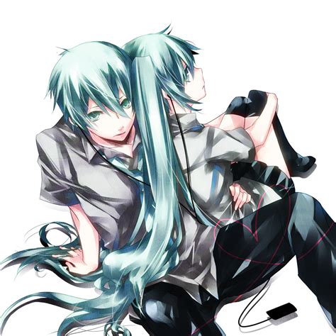 Hatsune Miku And Hatsune Mikuo Vocaloid Drawn By Mochi Kokologic Danbooru