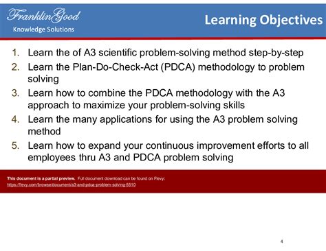 A And PDCA Problem Solving Slide PowerPoint Presentation PPTX Flevy