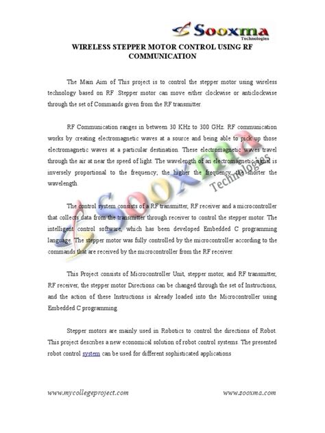 Set 133wireless Stepper Motor Control Using Rf Communication Pdf Microcontroller Transmitter
