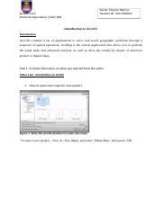 Lab Introduction To ArcGis Docx Name Rayner Marcus Student ID Kampus Jasin