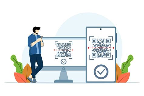 QR Code Scanning Concept People Using Smartphone And Scanning QR Code For Payment And