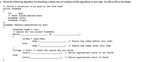Solved C Given The Following Algorithm For Searching A Chegg