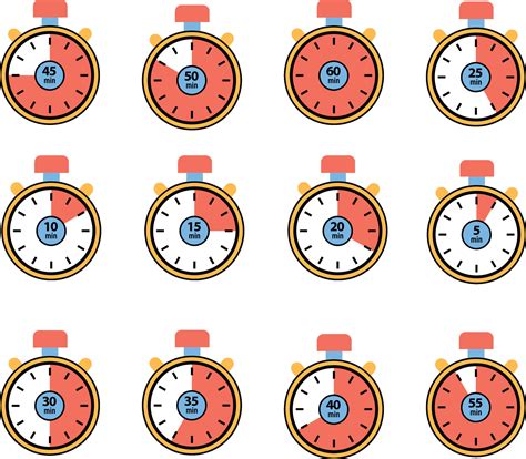 Countdown Stopwatch Icon Design Collection Timer Icon Set 34104495