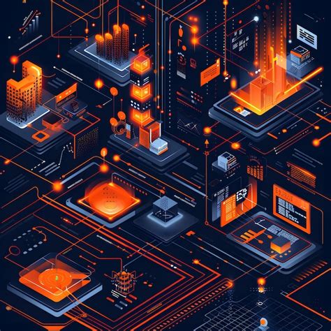 Premium Photo Dark Tech Relations Abstract Data Mapping