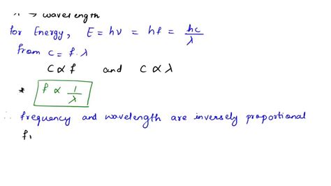 Solved Identify The Statement That Correctly Describes The Relationship Between Wavelength And