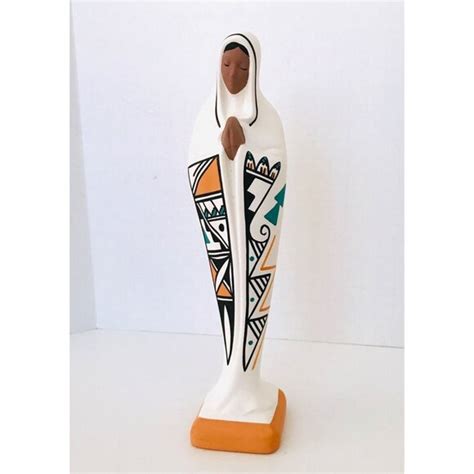 Unbranded Art Native American Artisan Signed Madonna Sculpture