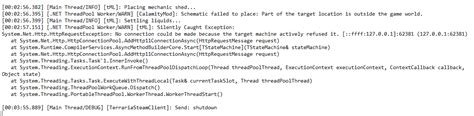 Tmodloader I Get This Silent Exception Every Time I Try Create A