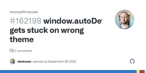 Windowautodetectcolorscheme Gets Stuck On Wrong Theme · Issue 162198 · Microsoftvscode · Github