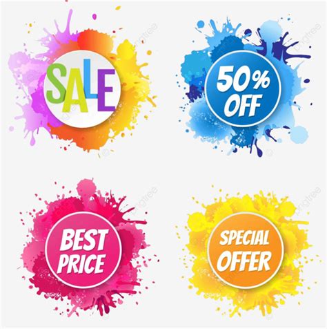 Bright Banner With Colorful Blobs Isolated Highlight Creative Vector Isolated Highlight