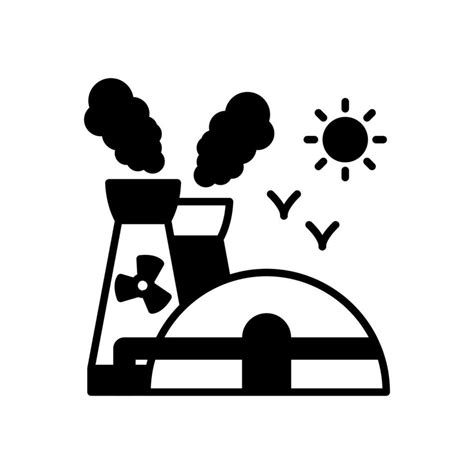 Nuclear Power Plant Icon In Vector Illustration 36489340 Vector Art At