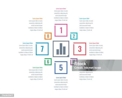 잡지 비즈니스 인터넷 연례 보고서 교육 세계를 위한 인포그래픽 템플릿입니다 벡터 인포 그래픽 템플릿입니다 여덟 단계 브리핑 템플릿 8에 대한 스톡 벡터 아트 및 기타 이미지