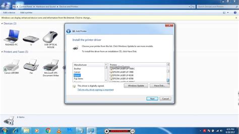 Epson Printer Driver Install Youtube