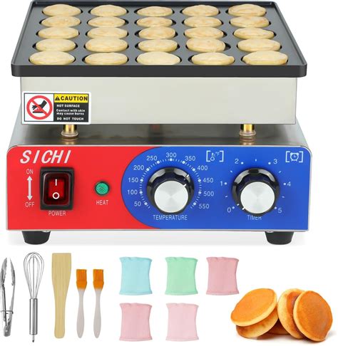 Sichi Mini Pancake Maker Machine With 550℉heating And Timer Control 25pcs Electric