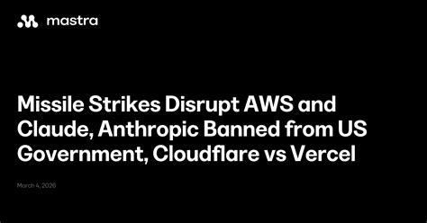 Missile Strikes Disrupt Aws And Claude Anthropic Banned From Us