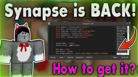 INFORMATION SYNAPSE X Synapse Is Back How To Download REVIEW Nov ROBLOX YouTube