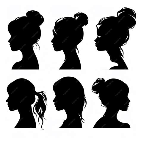 Premium Vector Woman Heads In Profile Beautiful Female Faces Profiles