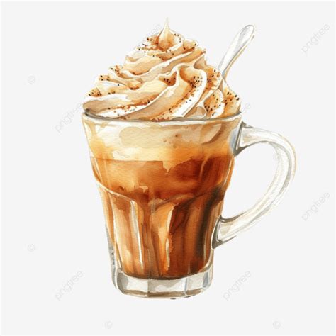 수채화 휘핑 에스프레소 컵 커피 수채화 Png 일러스트 및 이미지 에 대한 무료 다운로드 Pngtree