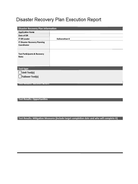 Dr Test Report Template Pdf