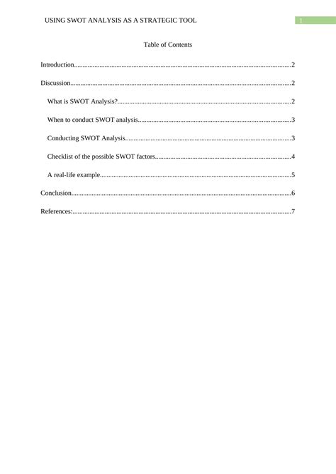 Swot Analysis A Strategic Tool For Business Development