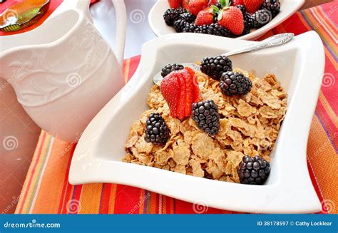 Cereal With Fruit Stock Image Image Of Blackberries 38178597