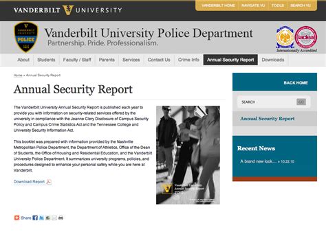 Vu Police Department Uses Wp Theme Digital Strategies Vanderbilt