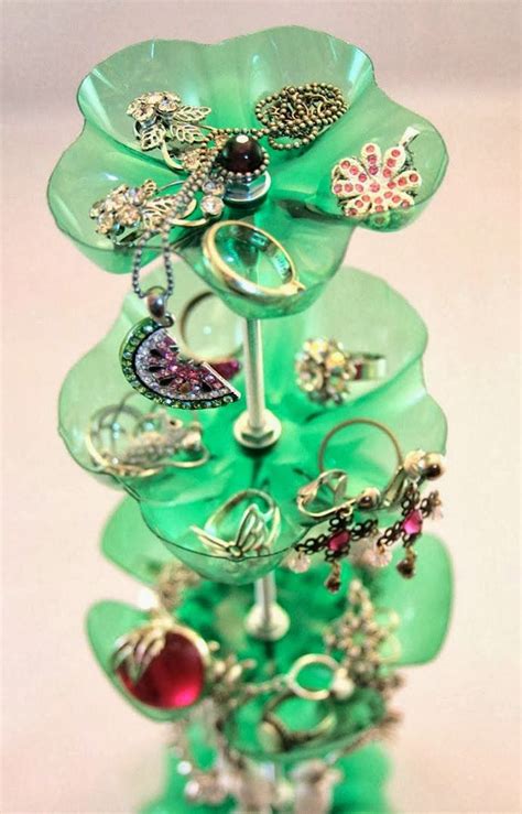 Diy Jewelry Stand Soda Bottle Crafts Plastic Bottle Crafts