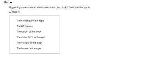Solved Neglecting Air Resistance What Forces Act On The