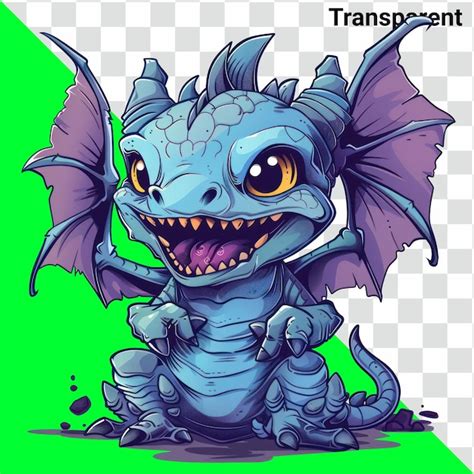 Premium Psd Petite Mythical Dragon Drawing