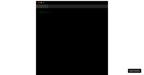 Terminal Codesandbox