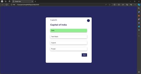 Harsith S On Linkedin Heres Our Simple Quiz Web Application 😎