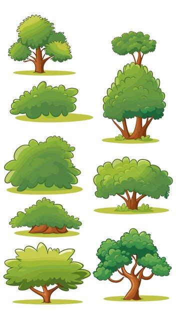 Premium Vector Bush Drawing Cartoon Artwork Vector