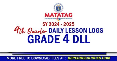 Grade 4 Quarter 4 Matatag Dll Archives Deped Resources