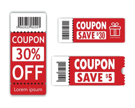Set Of Template Coupon 24345284 Vector Art At Vecteezy