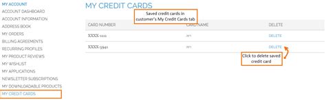 Saved Credit Cards In My Account Support Portal For Magento Extensions And Services