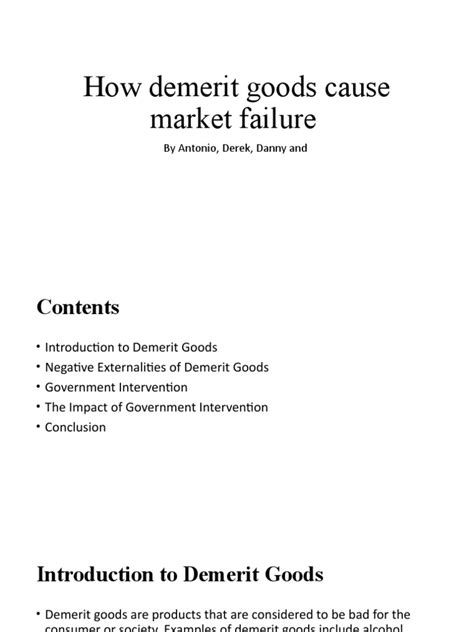 How Demerit Goods Cause Market Failure Pdf Externality Economic