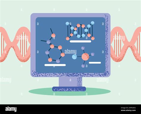 Computer Dna Genetic Study Stock Vector Image And Art Alamy