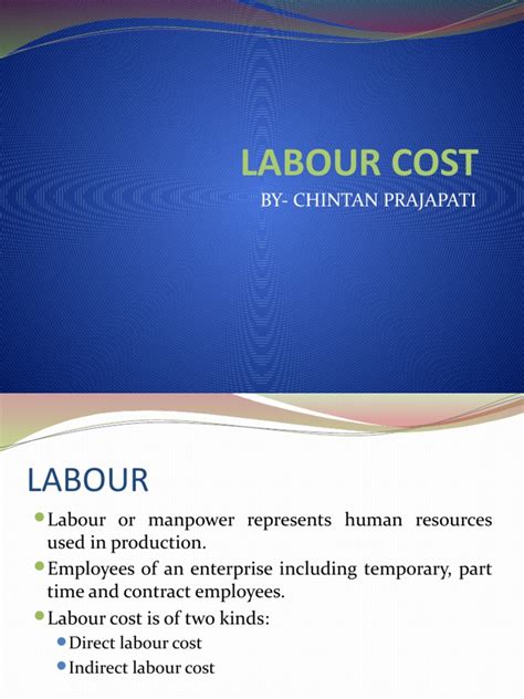 Labour Cost Guide Direct Indirect Remuneration Methods Pdf