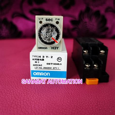 Jual Timer Omron H3y 2 220vac 60s Socket Base Shopee Indonesia